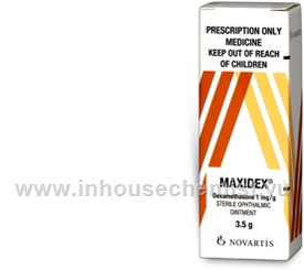 Maxidex (Dexamethasone 0.1%) Eye Ointment - InhouseChemist.vu