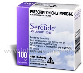Seretide 100/50 Accuhaler (Allen+Hanburys) - InhouseChemist.vu